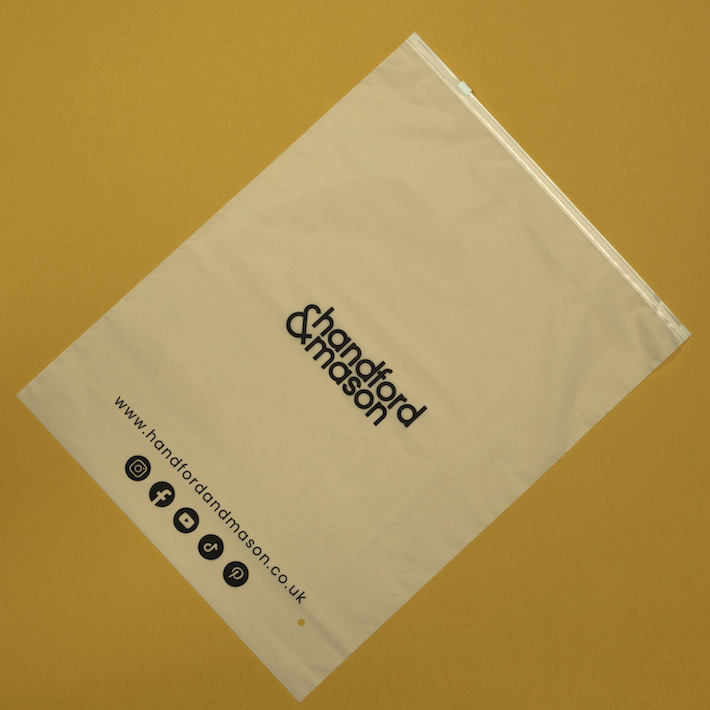 Printed Frosted Zip Lock Bags - Printed Mailing Bags